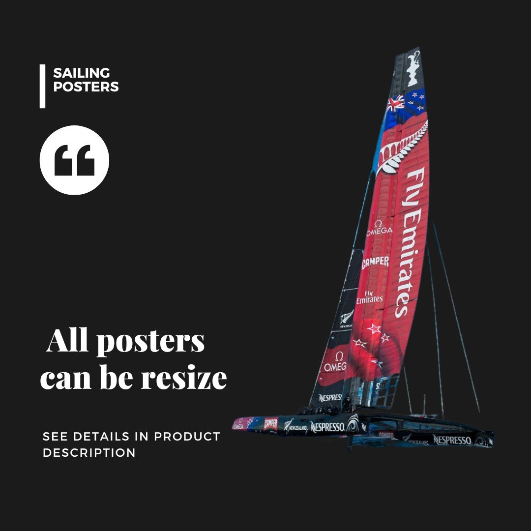 Fly Emirates Team New Zealand Poster / America's Cup Wallpaper / Fly ...