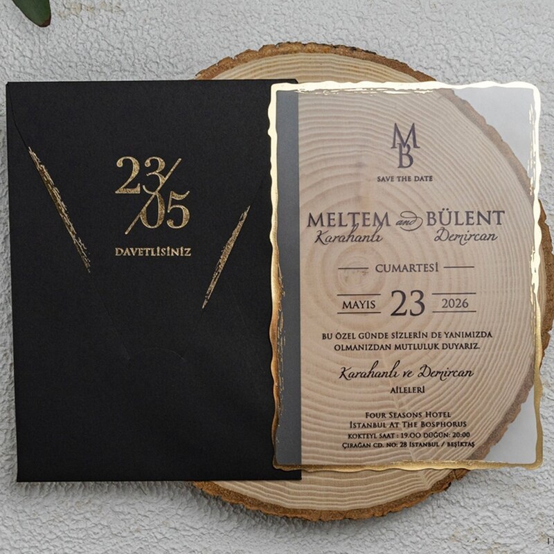 Gold Foil Invitation - Etsy