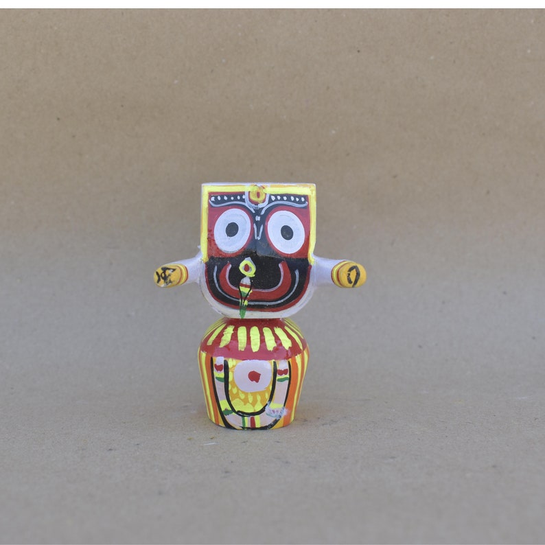 Handcrafted Neem Wood Jagannath Idol Set: Balabhadra, Subhadra ...