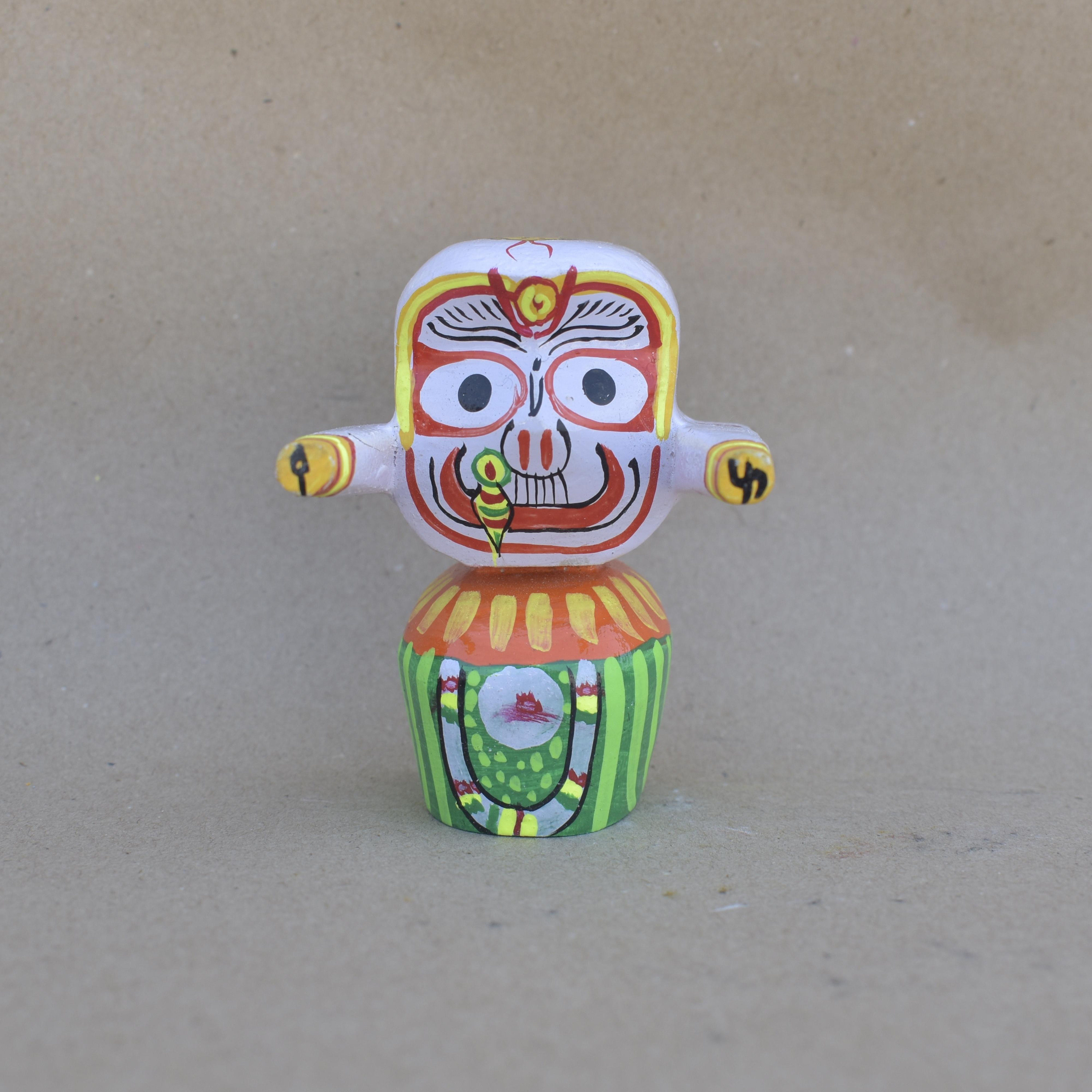 Handcrafted Neem Wood Jagannath Idol Set: Balabhadra, Subhadra ...
