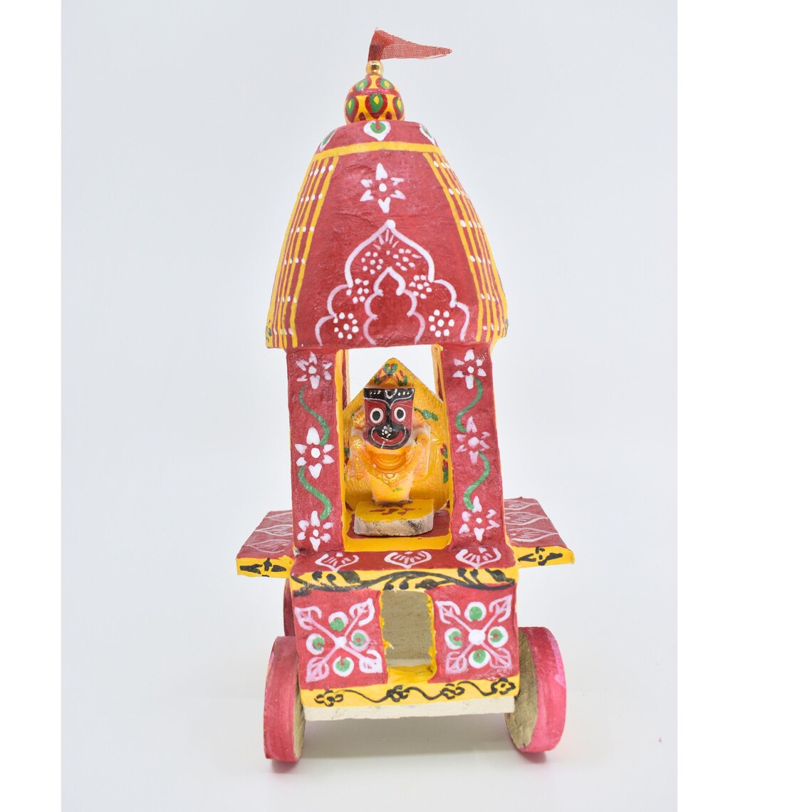 Handmade 8-inch Wooden Jagannath Balabhadra Subhadra Ratha Set ...