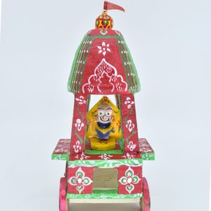 Handmade 8-inch Wooden Jagannath Balabhadra Subhadra Ratha Set ...