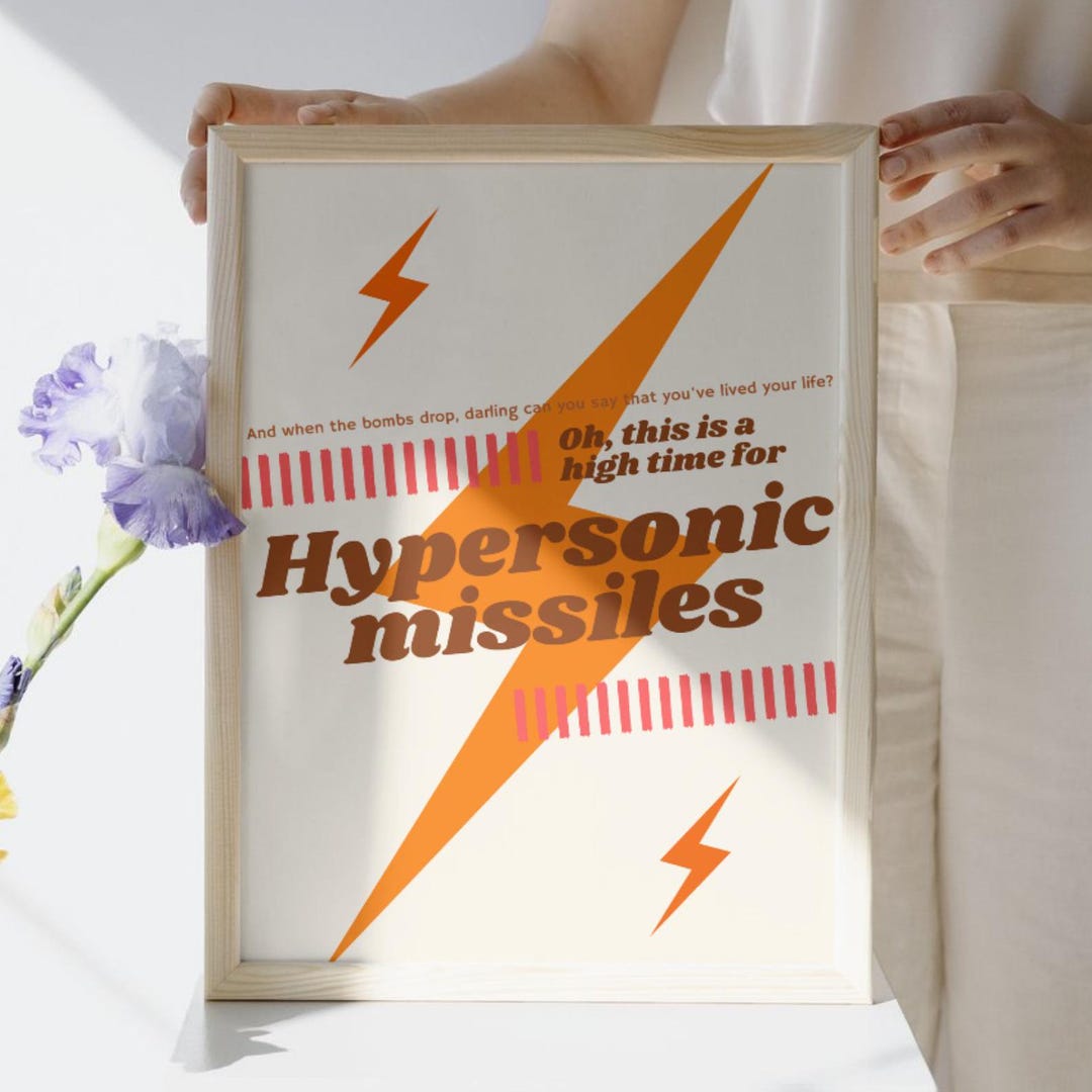 Sam Fender Hypersonic Missiles Lyric Poster | Indie Art Print - Etsy UK