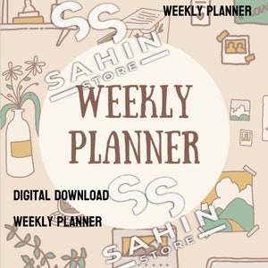 Weekly Planner Printable Digital Download PDF Productivity Organizer ...