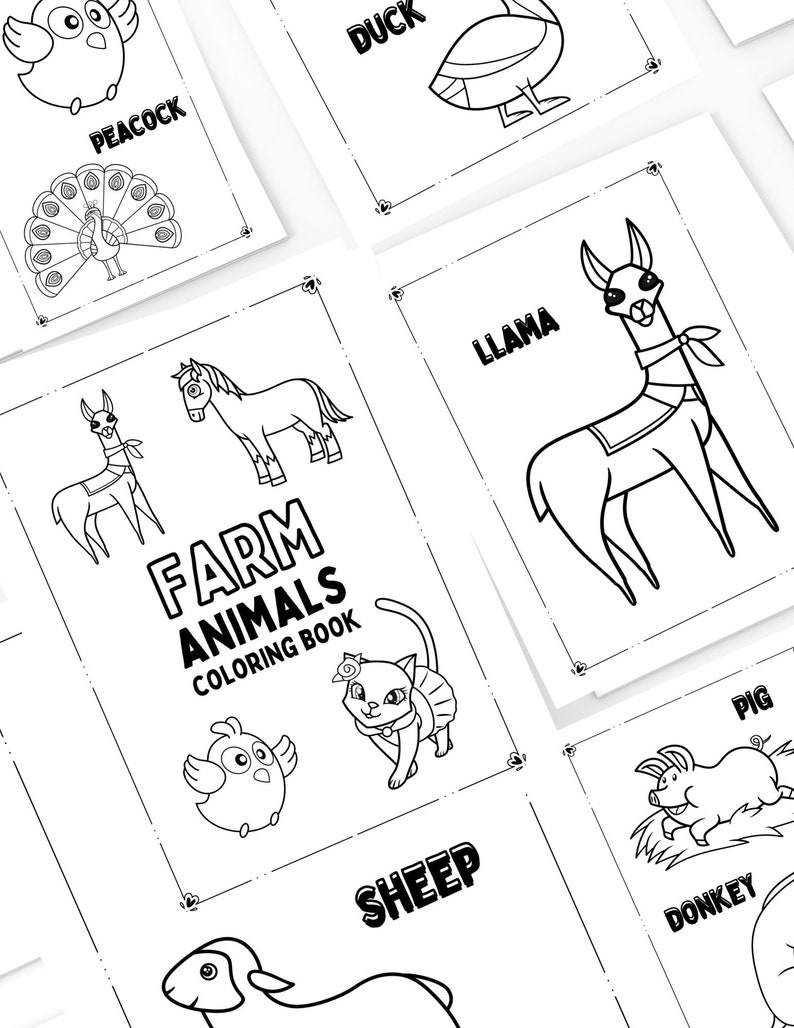 Kids Coloring Pages Farm Animals Pages Coloring Pages for Kids Ebook ...