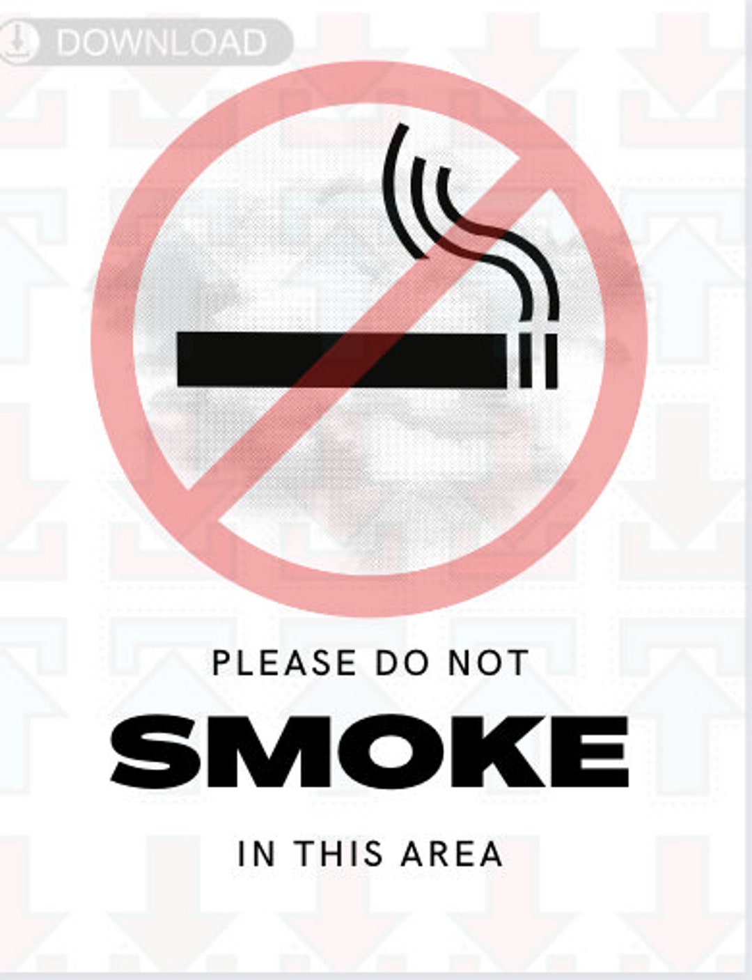 Do Not Smoke Sign Digital Product for Print - Etsy