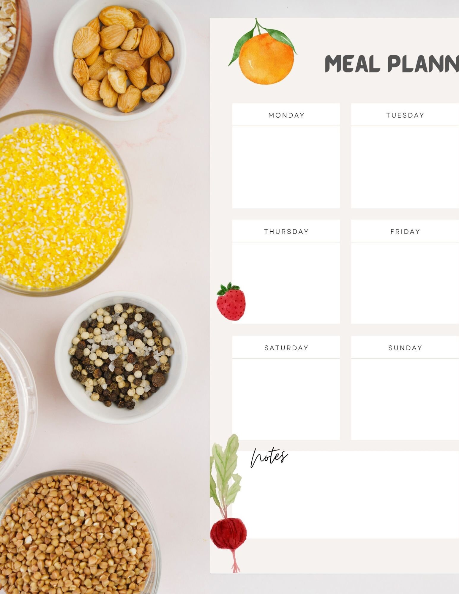 Meal Planner Weekly Planner for Meals Weekly Prep Meal Organizer Food ...
