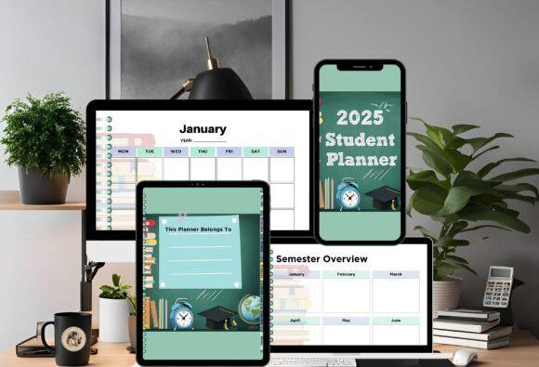 2025 Student Planner | Digital & Printable | Academic Organizer Study ...