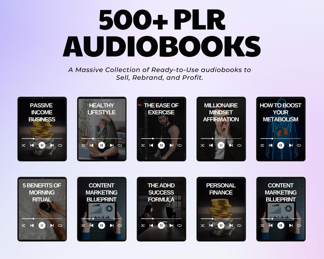 500+ PLR Audiobooks Bundle – Resell, Edit & Monetize | Private Label ...