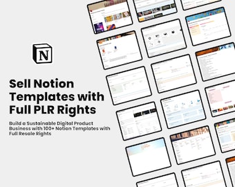 100 Notion Templates With Full PLR Rights – Resellable, Digital Product ...