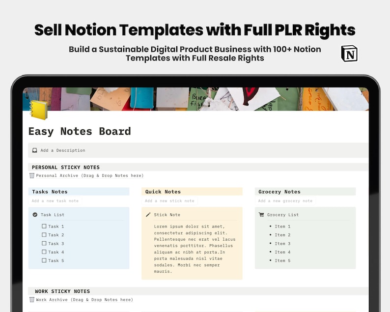 Notion Templates With Full PLR Rights – Resellable, Editable Digital ...