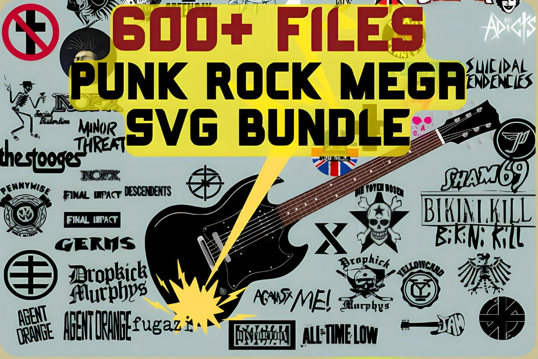 Rock Bands SVG PNG Bundle, Cut File for Cricut, Svg Png Dxf Eps Pdf ...