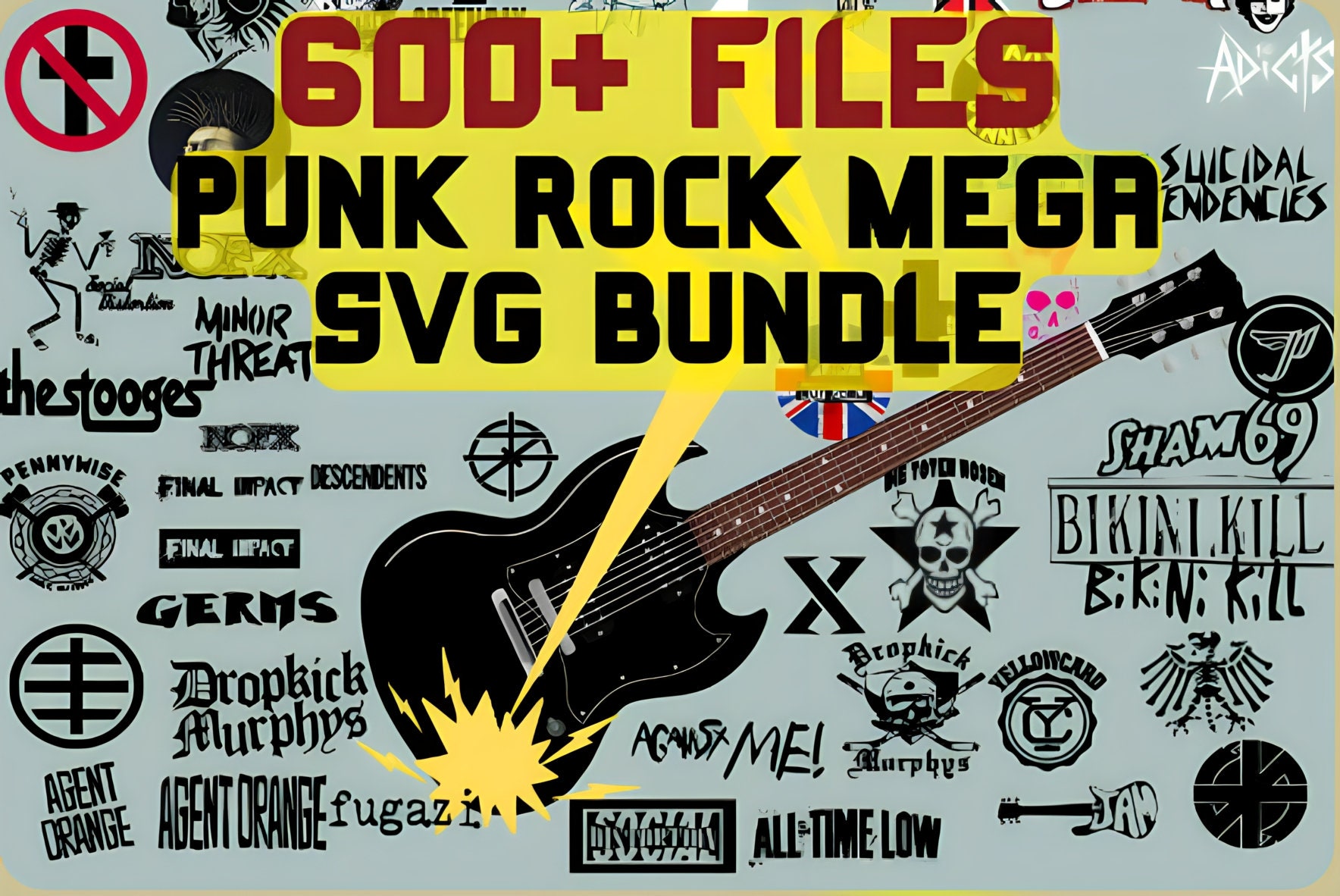 Rock Bands SVG PNG Bundle, Cut File for Cricut, Svg Png Dxf Eps Pdf ...