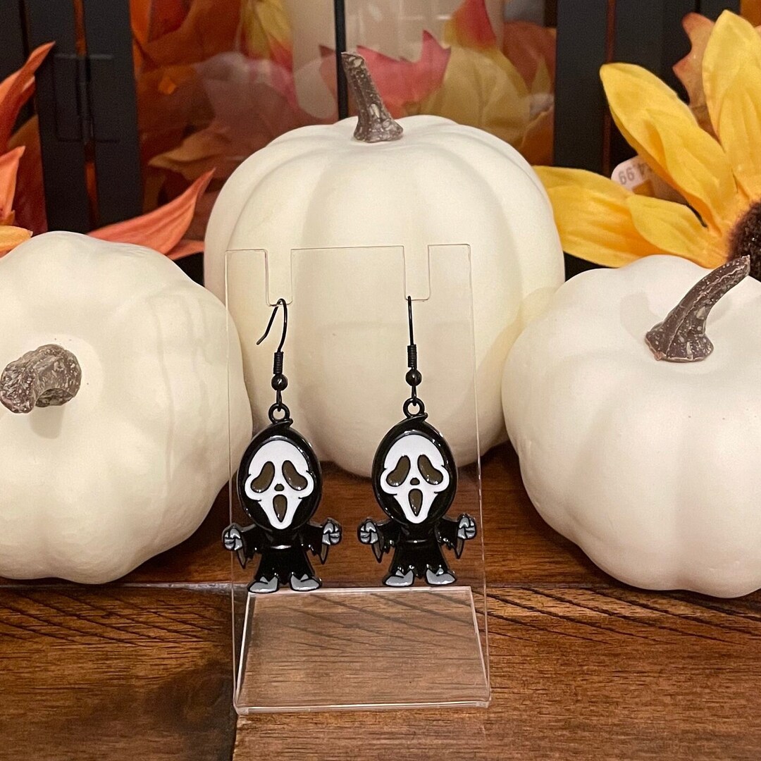 Scream Ghost Face Slasher Horror Gothic Halloween Metal Earrings - Etsy