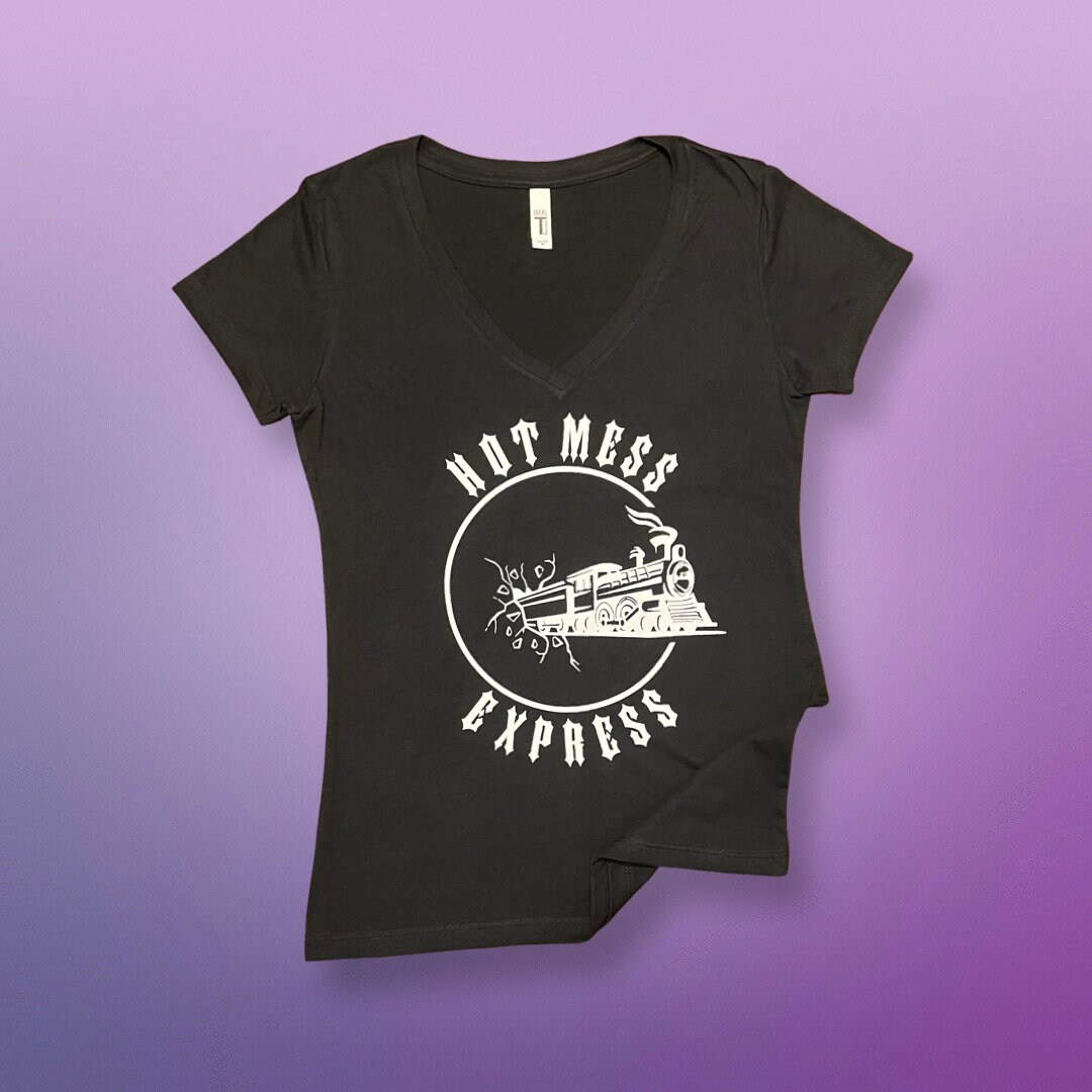 Customizable Hot Mess Express Train Wreck Funny Adult Graphic Tshirt ...