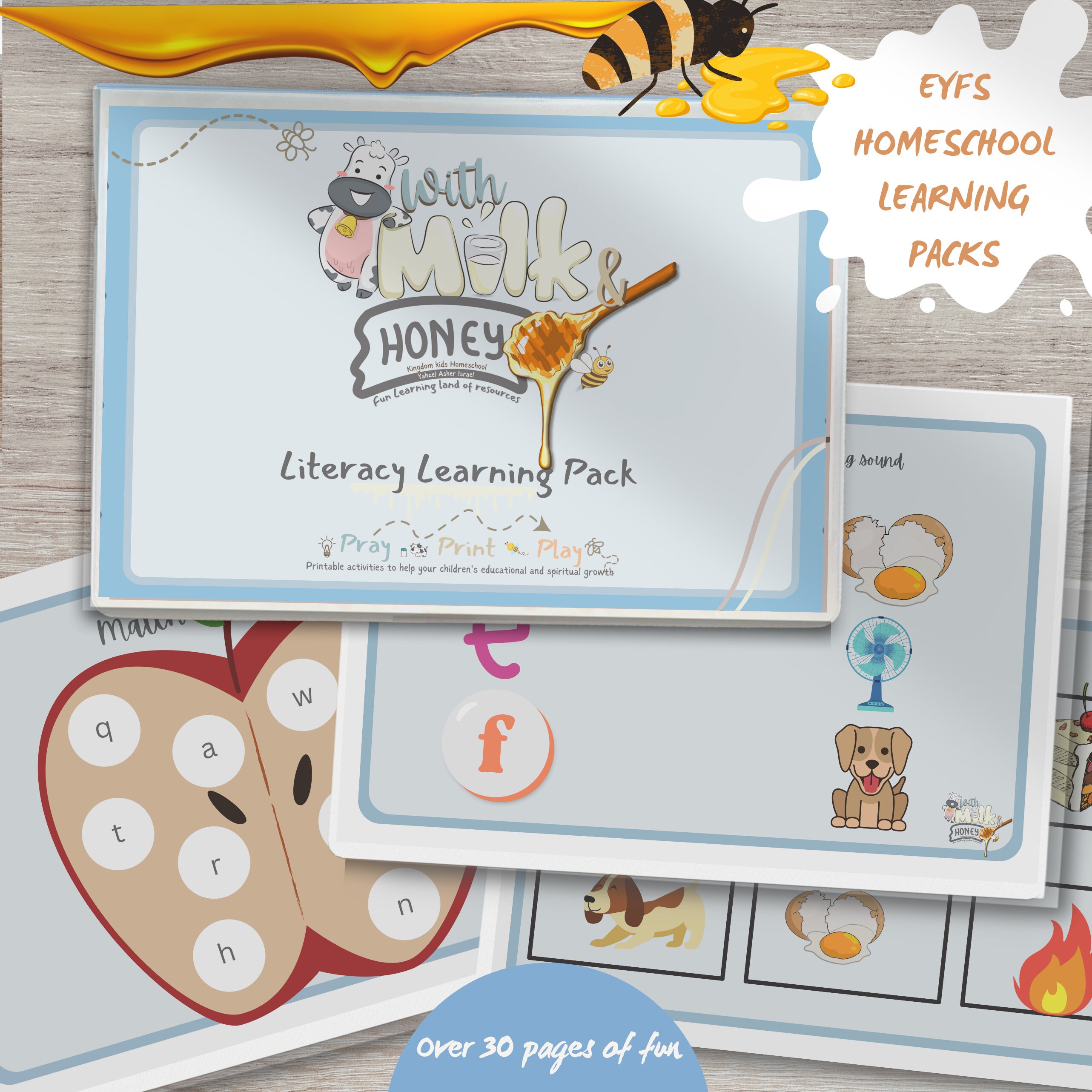 Learning Activity Pack Literacy Busy Binder Learning Folder Curriculum ...