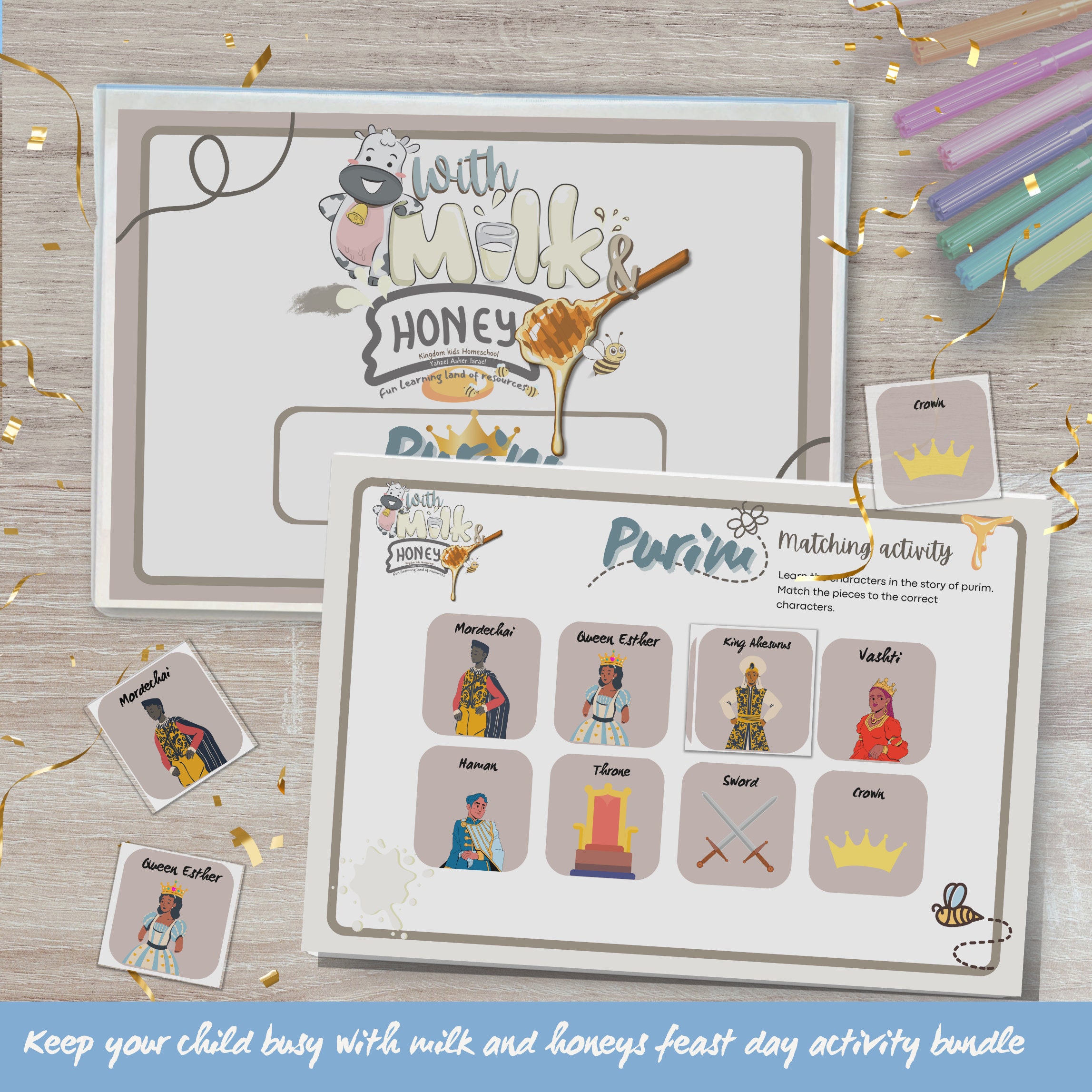 Purim Activity Bundle | Biblical Learning | Busy Binder | Activity - Etsy