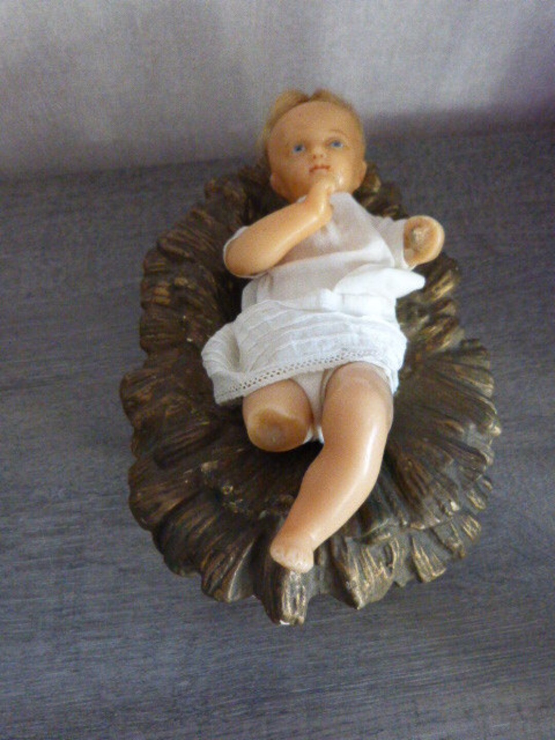 Child Jesus in Wax, Glass Eyes, Religious Plaster Base to Be Restored ...