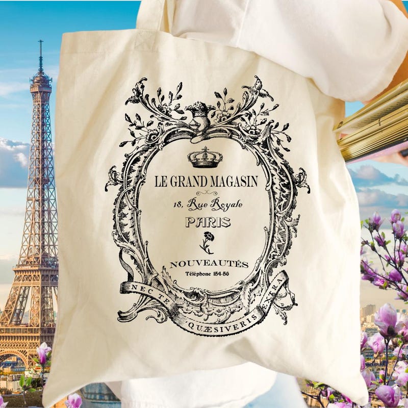 French Tote Bag - Etsy