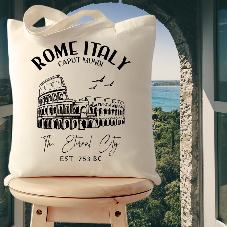 Italy Tote Bag, Vintage Italia Style, Rome Italy, the Eternal City ...
