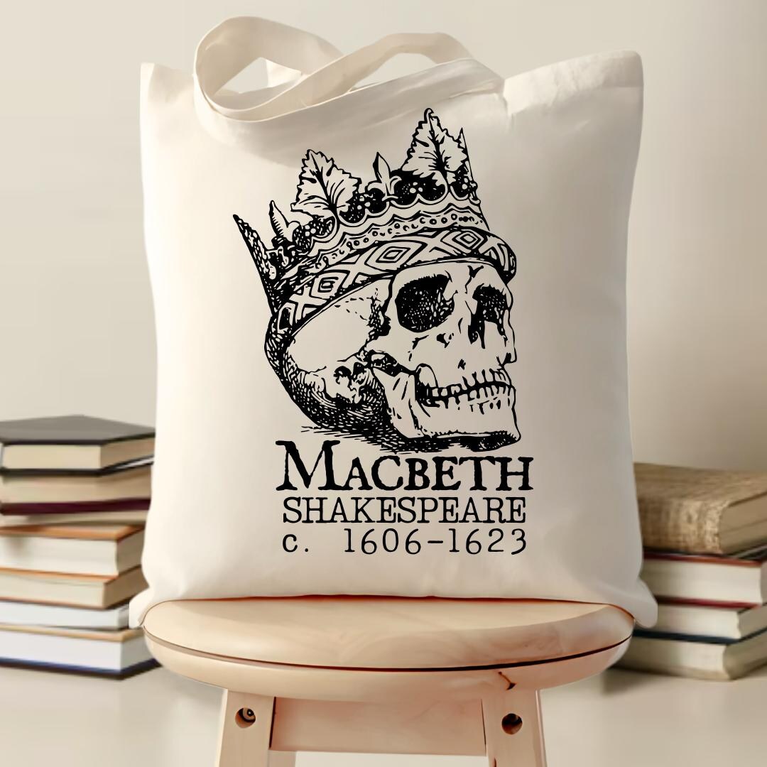 Macbeth Tote Bag, Shakespeare Tote Bag, Bookish Tote Bag, Bookish Gift ...