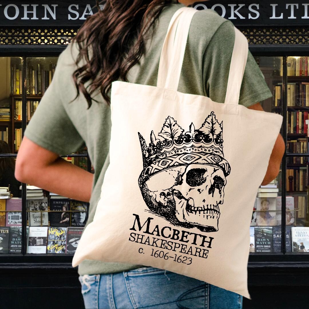 Macbeth Tote Bag, Shakespeare Tote Bag, Bookish Tote Bag, Bookish Gift ...