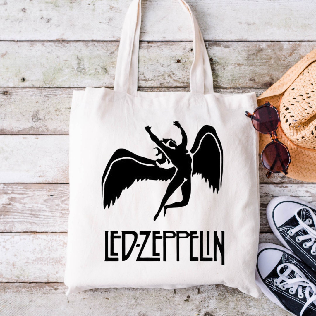 Led Zeppelin Tote Bag, Vintage Album Cover Art Tote Bag, Led Zeppelin ...