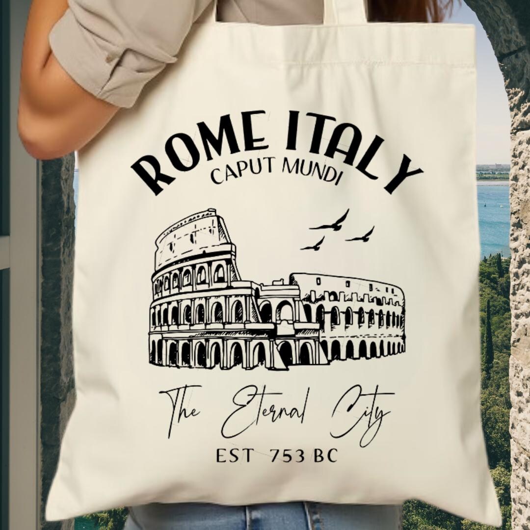Italy Tote Bag, Vintage Italia Style, Rome Italy, the Eternal City ...