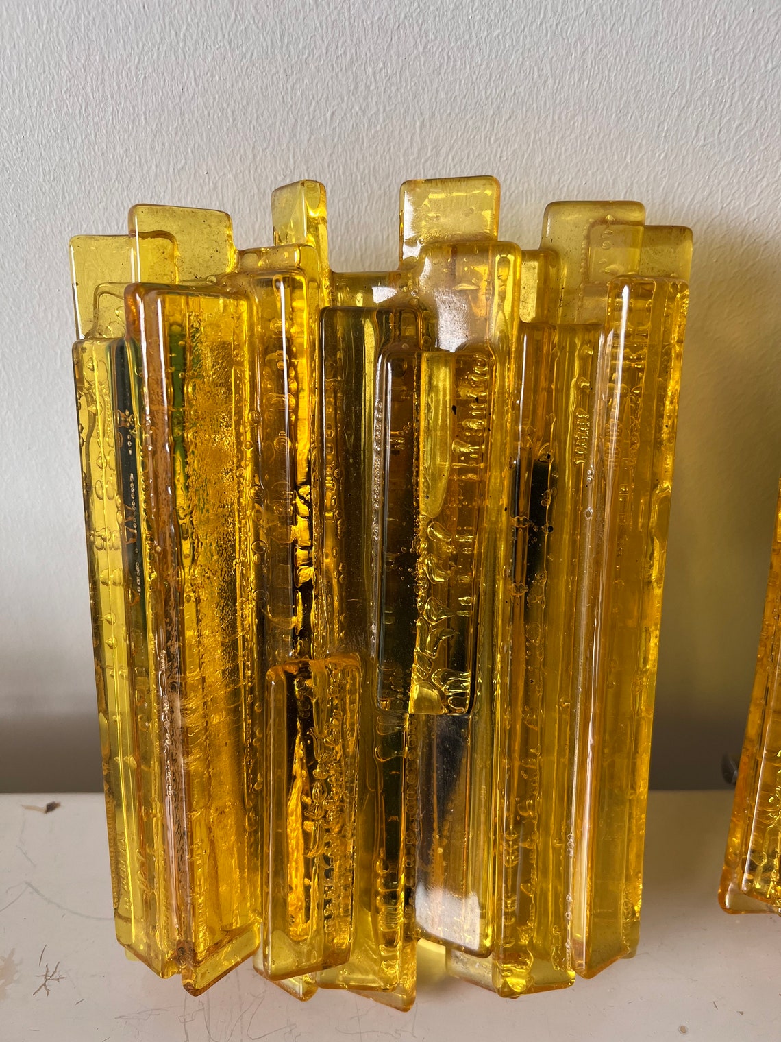 Claus Bolby by CEBO Rare Wall Sconces 1970's Danish Pop Art Acrylic ...