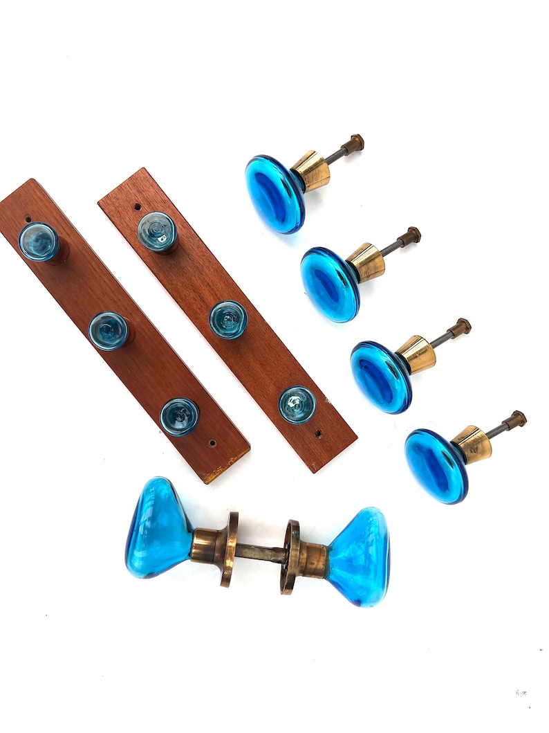 1960s Prestigious Verrina Handblown Set 2teak Tee Towel Rack, 1 Set ...