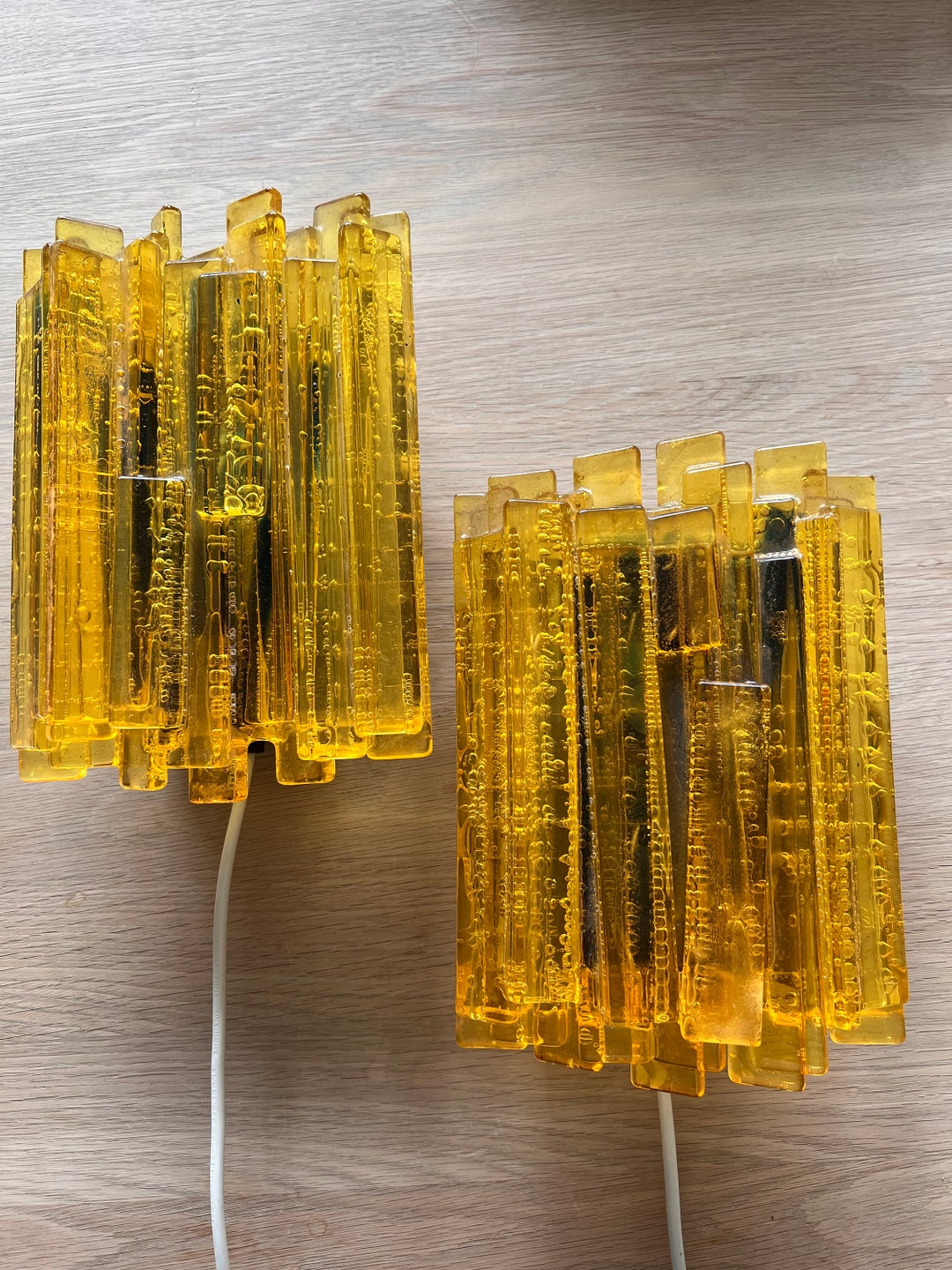 Claus Bolby by CEBO Rare Wall Sconces - 1970's Danish Pop Art Acrylic ...