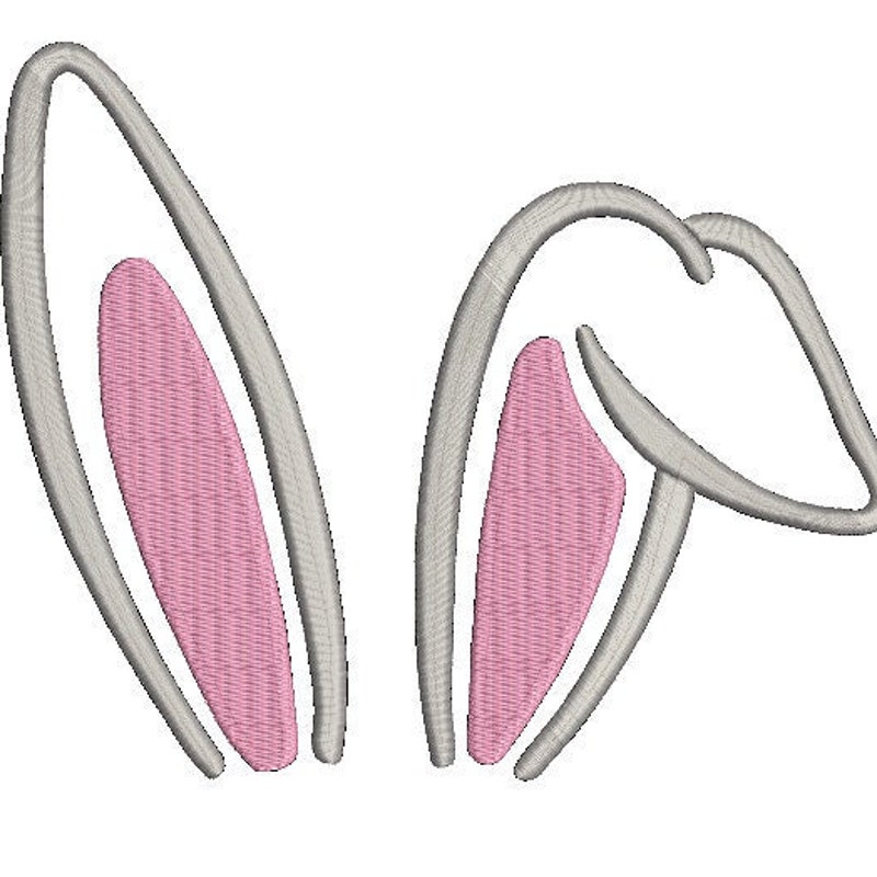 Bunny Ears Machine Embroidery - Etsy
