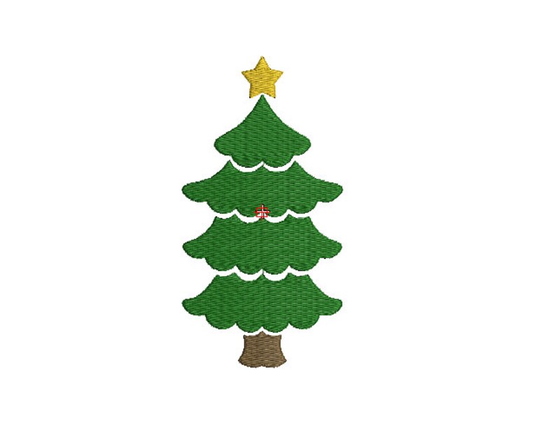 Christmas Tree Trio Applique Machine Embroidery Design , Christmas Tree ...