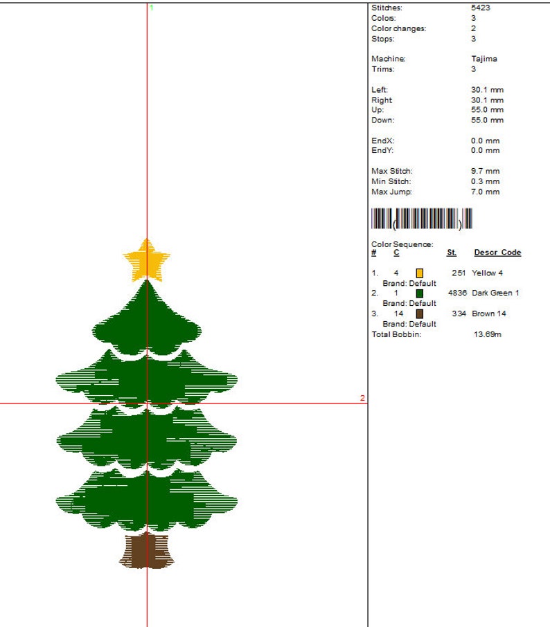 Christmas Tree Trio Applique Machine Embroidery Design , Christmas Tree ...