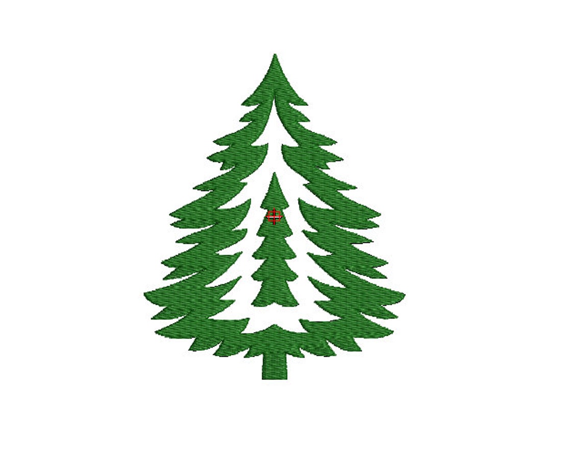 Christmas Tree Trio Applique Machine Embroidery Design , Christmas Tree ...