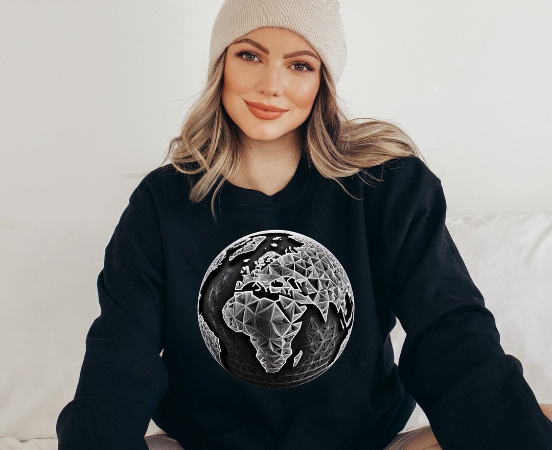Earth Jumper 3D Earth Earth Map Design Unique Gift for Her - Etsy Australia