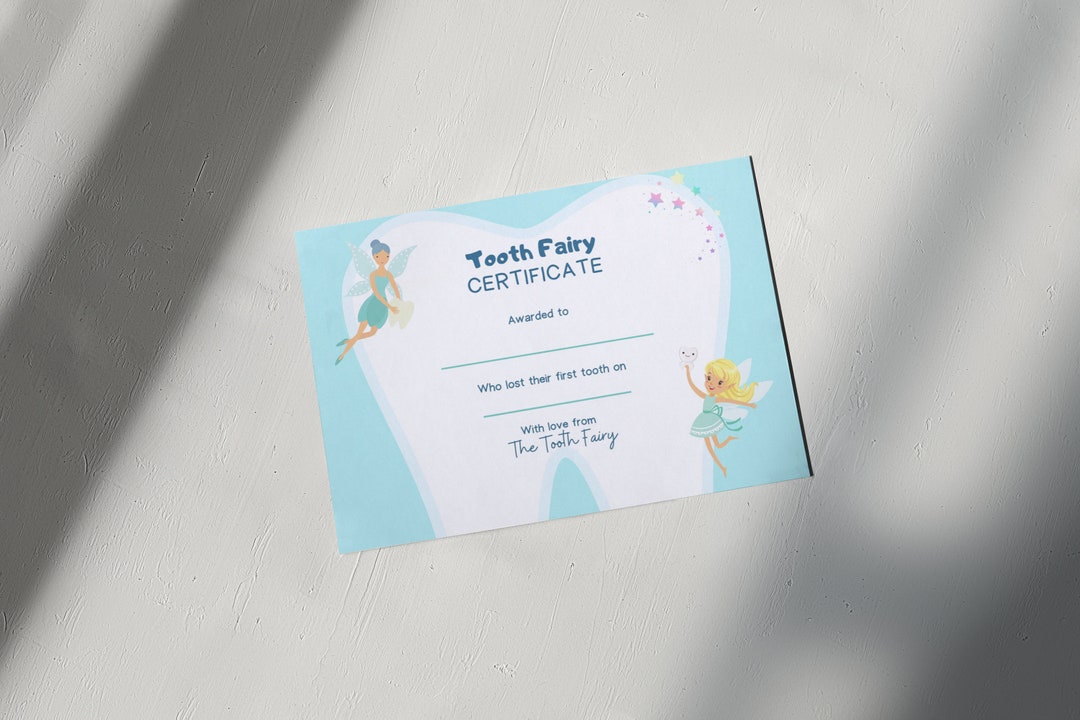 Tooth Fairy Visit Certificate for Children - Perfect for Parents or ...