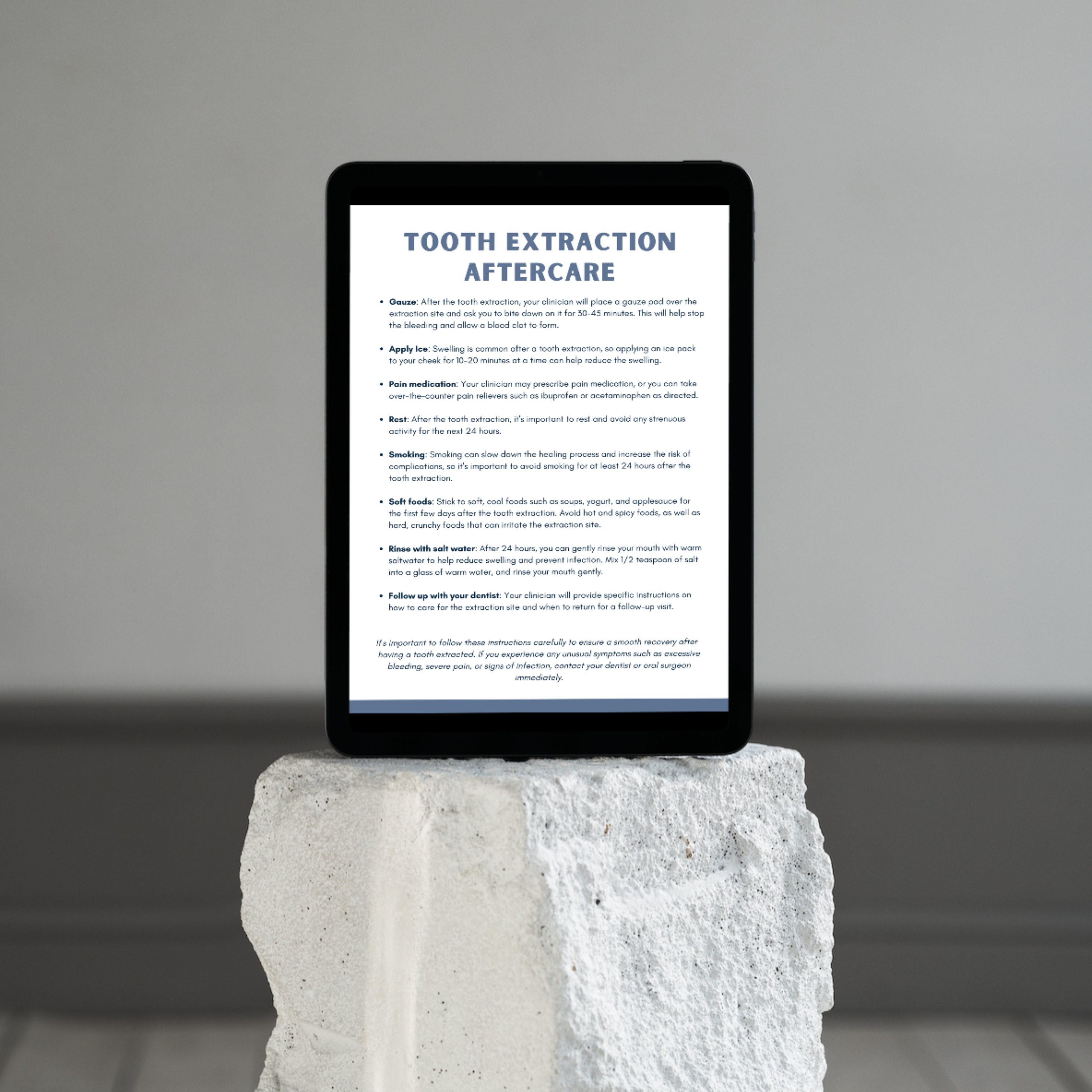 PACK Dental Instructions Digital Downloads - Extractions, Dentures ...