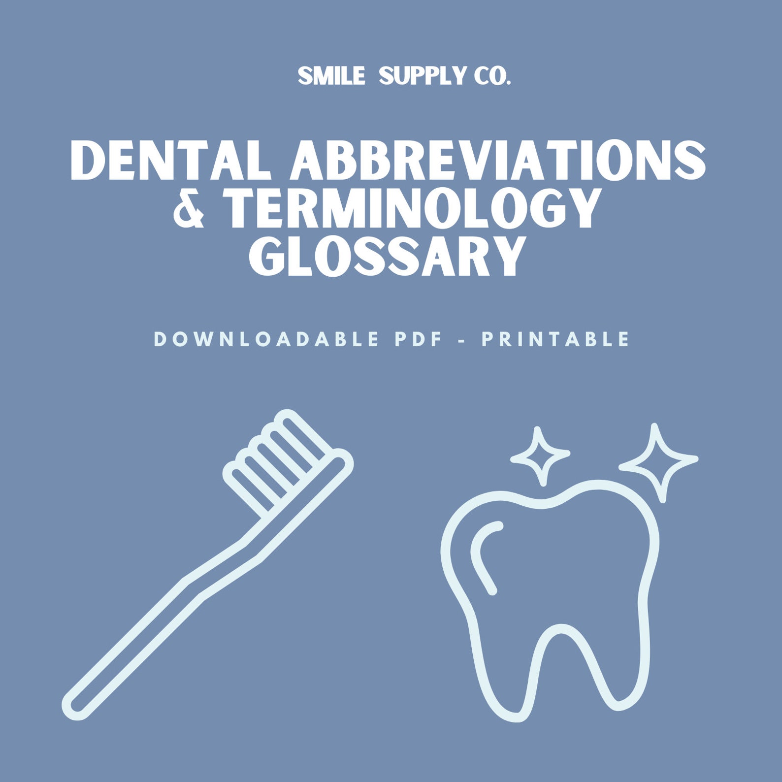 Comprehensive Dental Abbreviations and Terminology Glossary Digital ...