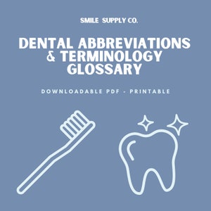 Comprehensive Dental Abbreviations and Terminology Glossary Digital ...
