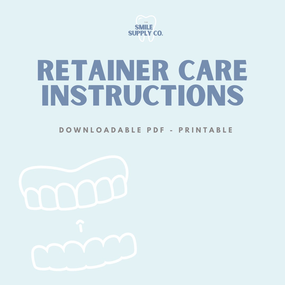 Dental Retainer Care Instructions for Patients - Digital Download ...