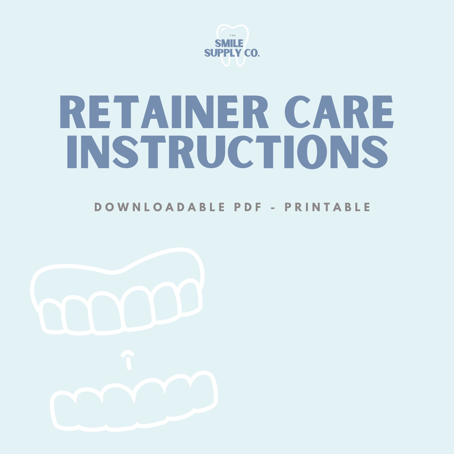 Dental Retainer Care Instructions for Patients - Digital Download - Dental Resources - Etsy