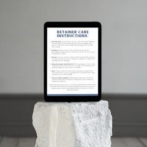 Dental Retainer Care Instructions for Patients Digital Download Dental ...