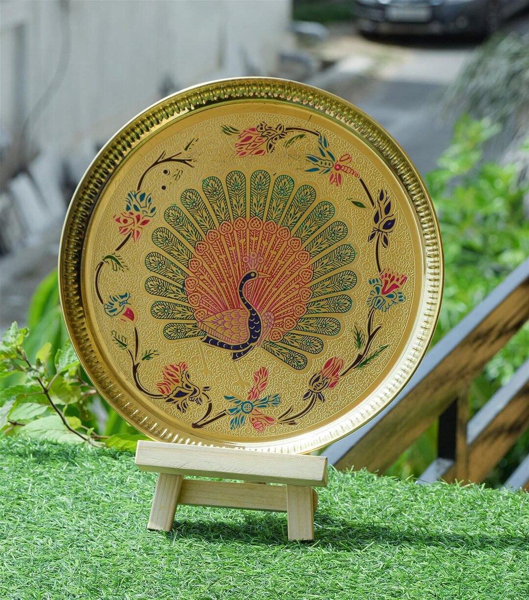 Laddu Gopal Bhog Thali Brass Pooja Thali Set Small 7 Inch for - Etsy