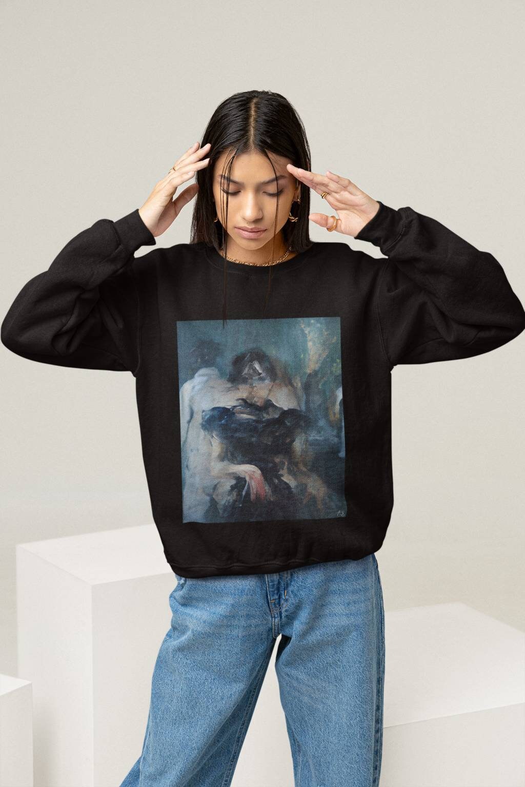 Wednesday Addams Pullover Hoodie Jumper Sweater Contemporary, Abstract ...