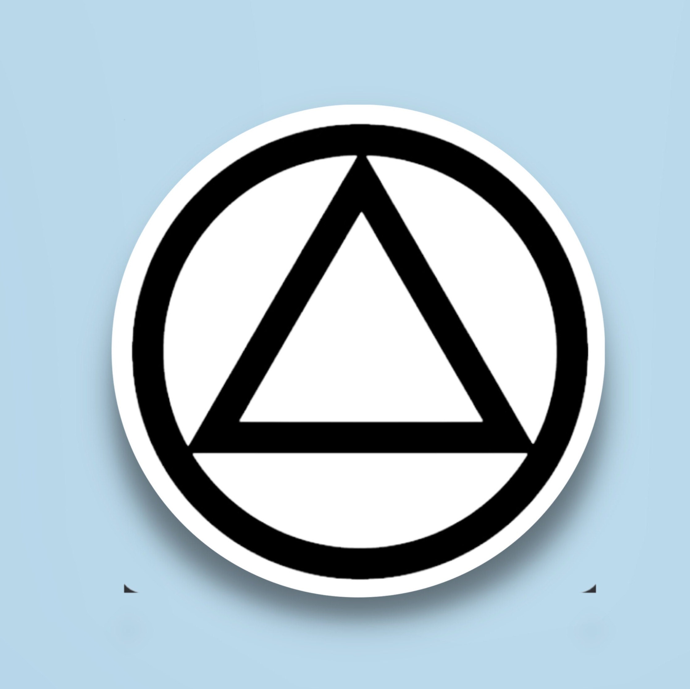 AA Logo Sticker Circle & Triangle Sobriety Symbol Alcoholics - Etsy