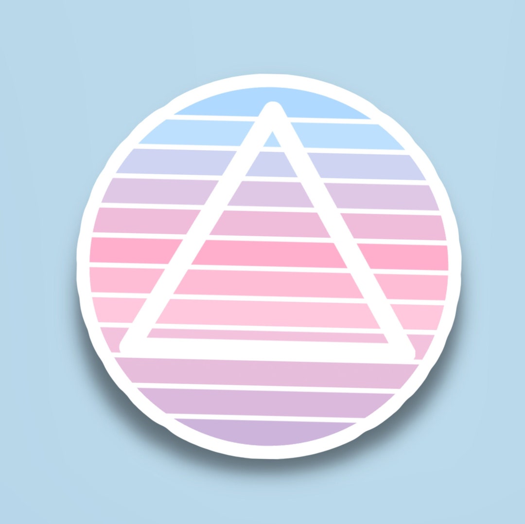 AA Logo Sticker Circle & Triangle Sobriety Symbol Alcoholics - Etsy