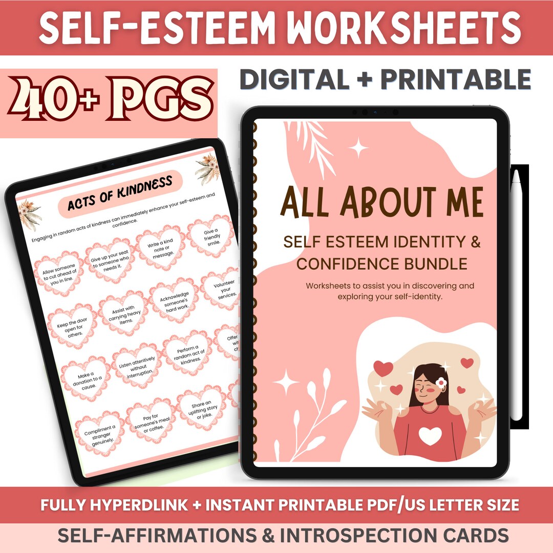 40+ Pages Self Esteem Work Sheets | Confidence Worksheets | Self ...