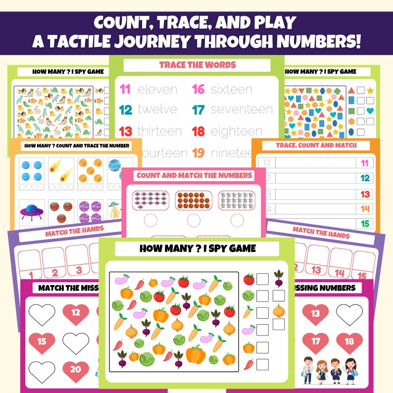 Preschool Number Learning Binder Kindergarten Worksheets Pre-k ...