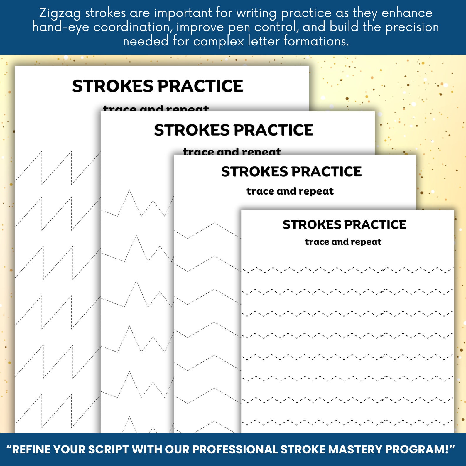 Stroke Handwriting Practice 100 Sheets for Practice Prinntable ...
